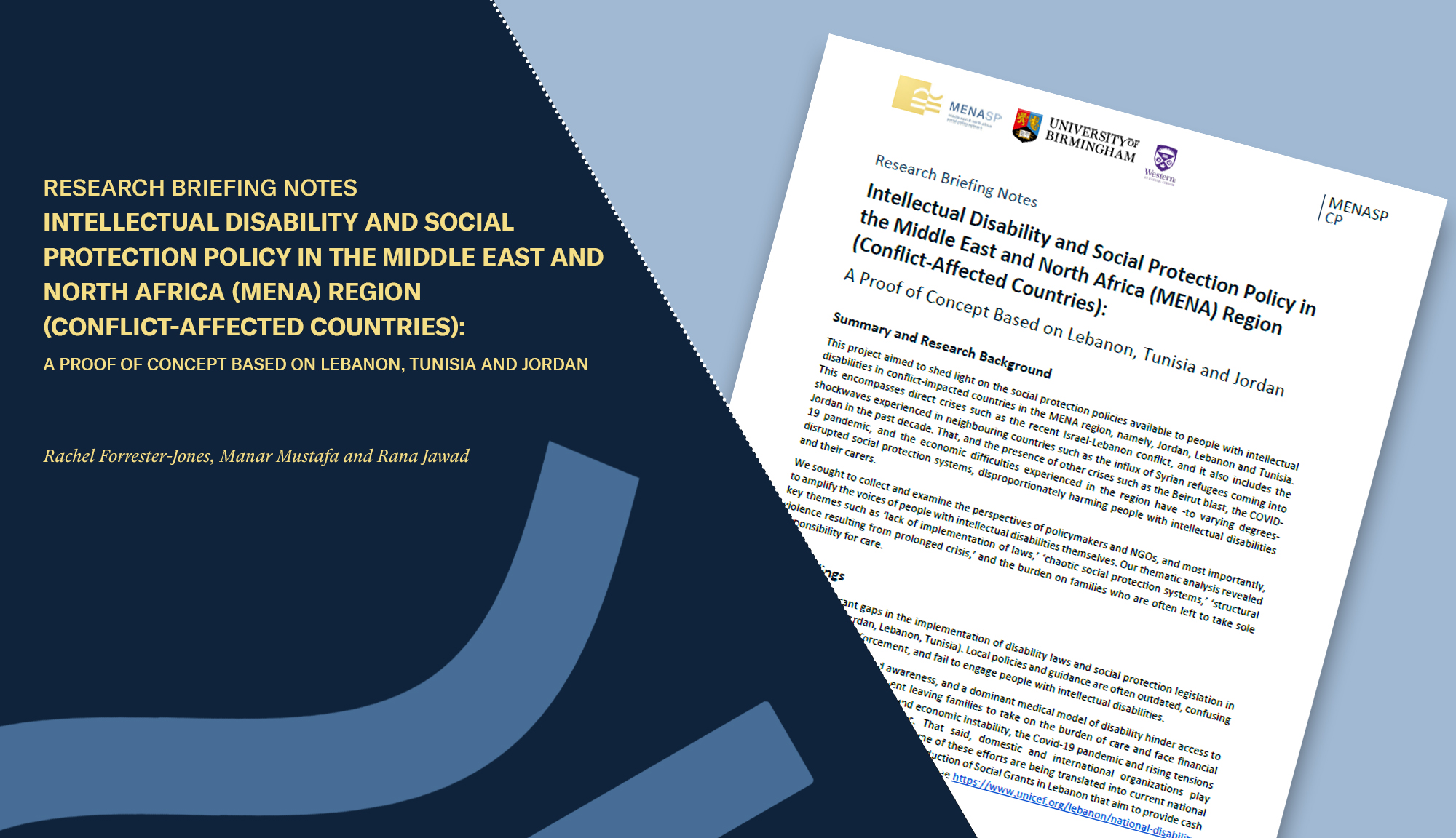 Intellectual Disability and Social Protection Policy in the Middle East ...